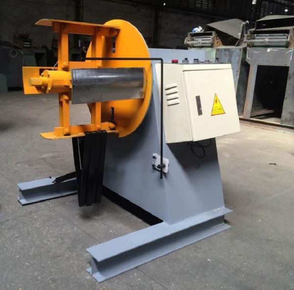 Quality 0.1-3.0mm Metal Coil Uncoiler Machine Automatic with Rubber Covered Roller for sale