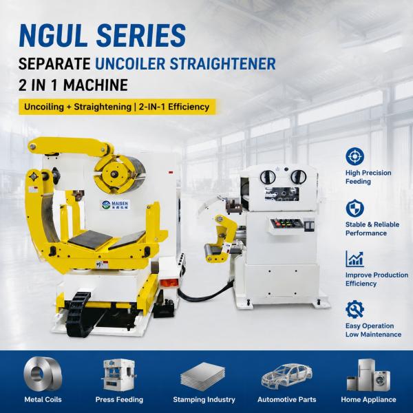 Quality Precision Metal Straightening Machine with 7-9 Precision Rollers for 0.3-3.2mm Thickness and 15 m/min Feeding Speed for sale
