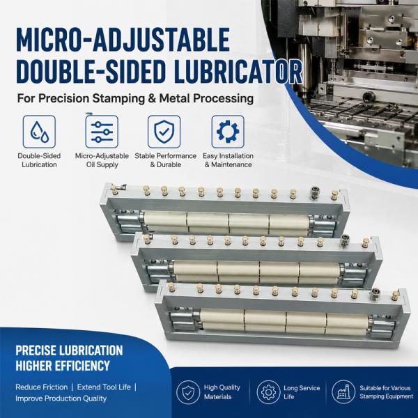 Quality Automatic Adjustable Double-Sided Oil Coating Machine for Stamping Oil Feeder and Wool Roller Lubricator for sale