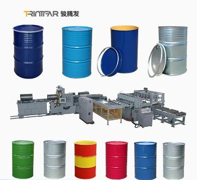 China 200L Hoge snelheid Volautomatische Stalen Trommel Productielijn Te koop
