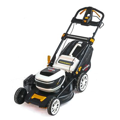 China Electric Cordless Self Propelled Battery Powered Lawn Mower With Grass Box 20inch Garden for sale
