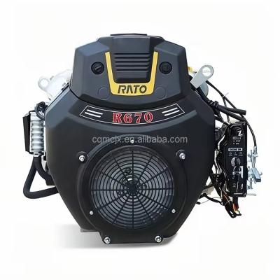 China Rato R670 21HP 670cc V Twin Double Cylinder OHV Benzinemotor 457*351*460mm 45kg Te koop