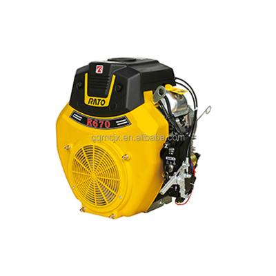 China Rato R670 21HP 670cc V Twin Double Cylinder OHV Benzinemotor 457*351*460mm 45kg Te koop