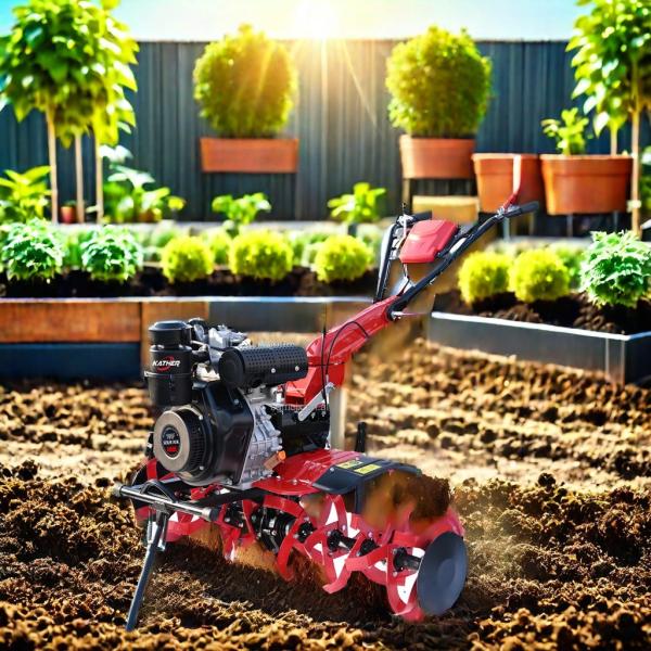 Quality 2024 Multifunctional Gear Drive Diesel Power Tiller for Field Cultivation and for sale