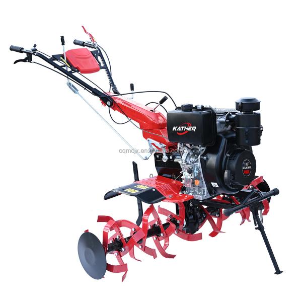 Quality 2024 Multifunctional Gear Drive Diesel Power Tiller for Field Cultivation and for sale