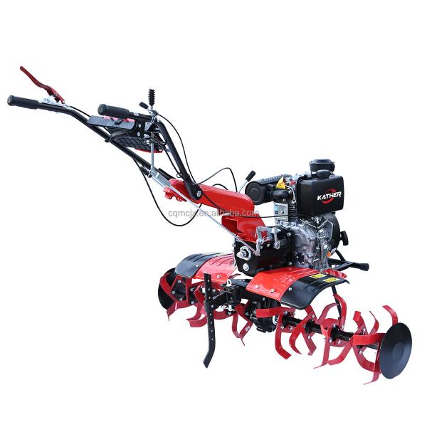 Quality 2024 Multifunctional Gear Drive Diesel Power Tiller for Field Cultivation and for sale