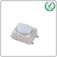 China Tact Switch 3x4x2.5 Flat Foot 4 Pins white button switch For E-Cigarettes for sale