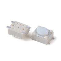 China Tact Switch 3x4x2.5 Flat Foot 4 Pins white button switch For E-Cigarettes for sale