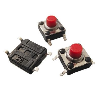Cina Commutatore impermeabile 6x6mm di tatto IP67 4 commutatore rosso del bottone del silicone di Pin SMD in vendita