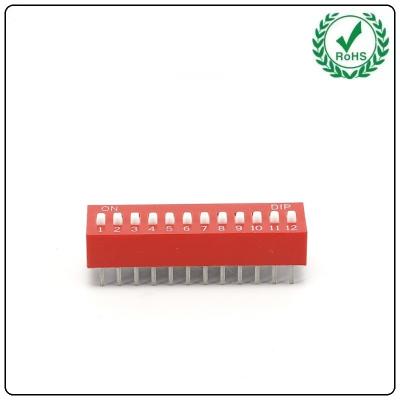 China 2.54mm de dia van de onderdompelingsschakelaar, rechte hoek, pianotype met zeer belangrijke 3 kopers Te koop