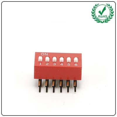 China Van de de reeks0.25a 50v rode plastic rechte hoek van DA de onderdompelingsschakelaar 3 spdt kopers Te koop