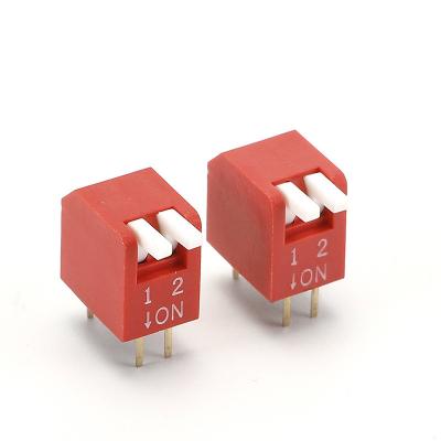 Cina Tipo DIP switch di plastica rosso 2.54mm dello scorrevole di serie 1a 50v di DS dello spdt 3 compratori in vendita