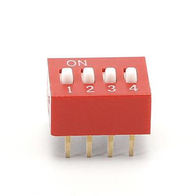 Cina Nuovi 4 perni nominati passo dell'ala 2.54mm del gabbiano del DIP switch SMD di Dp-4 Spdt in vendita