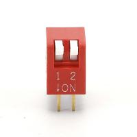 China Dial Code Dp-2 Red Case Golden Pins DIP Switch 8 Position 5P for sale