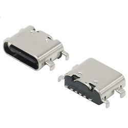 中国 USB-20C-F-06C16 USBのタイプCのトップ台紙の容器DIP+SMTのはんだのタイプ 販売のため
