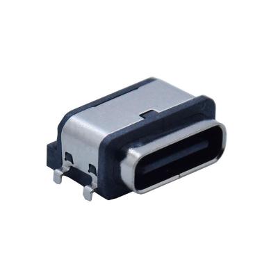 China Tipo montagem rápida da cara dos carregadores do conector fêmea de C SMD THT tipo vertical de USB-20C-F-06CF01 USB de SMT da certo à venda