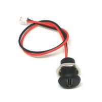 China Custom Cable Mount USB Type C Jack Socket Threaded Panel Mounting USB C Female Connector Wire Lead for sale