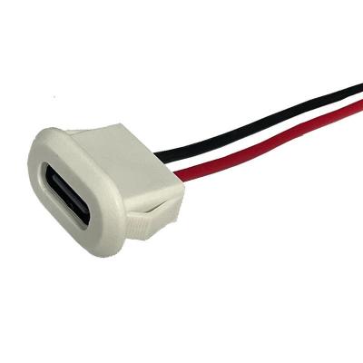 China Pressão de USB-20C-F-06F12L no tipo extensão de USB da montagem de painel do fio do conector fêmea de C à venda
