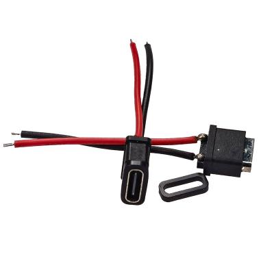 中国 USBのタイプCのメス コネクタ2Pinのパネル取り付けUSBのコネクター 販売のため