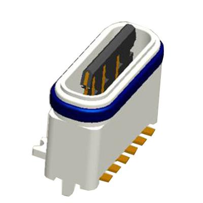 China Tipo vertical impermeável soquete de USB de C, receptáculo de 6P SMD USB C à venda