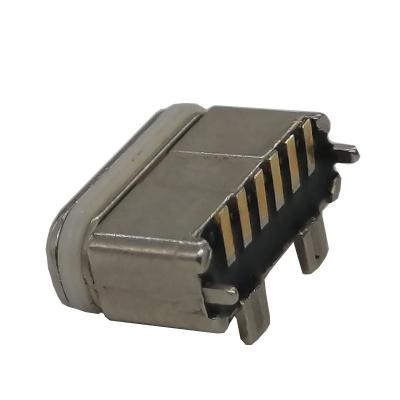 China Tipo vertical impermeável soquete de USB de C, receptáculo de 6P SMD USB C à venda