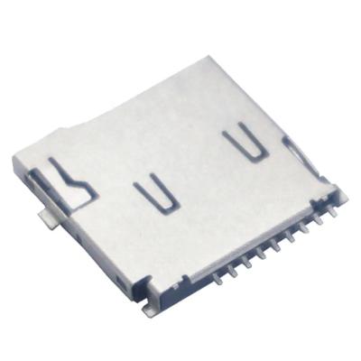 China Fornecedor 8 da fábrica mais 1 tipo dobro micro conector da pressão do impulso do Pin SMT do soquete do cartão do SD à venda