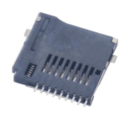 China Fornecedor 8 da fábrica mais 1 impulso do impulso do Pin SMT que afunda o tipo micro conector do reverso 1.05MM da placa do PWB do soquete do cartão do Tf do cartão do SD à venda