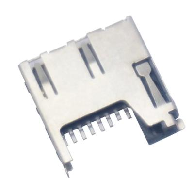 Cina La spinta del titolare della carta di memoria di deviazione standard di alta qualità 1.85H 8 Pin Micro spinge il tipo di saldatura interno connettore dell'incavo in vendita