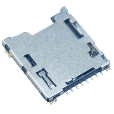 中国 1.48H押し押しのスマート カードのソケット、PCBのためのTFのメモリ・カードのソケット 販売のため
