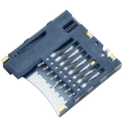 中国 LCP 8pin H1.85mmマイクロSDカード コネクター、Tの抜け目がないタイプTFのカード読取り装置のホールダー 販売のため