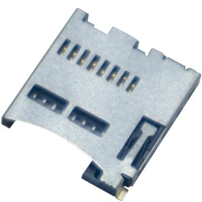 中国 LCP 8pin H1.85mmマイクロSDカード コネクター、Tの抜け目がないタイプTFのカード読取り装置のホールダー 販売のため