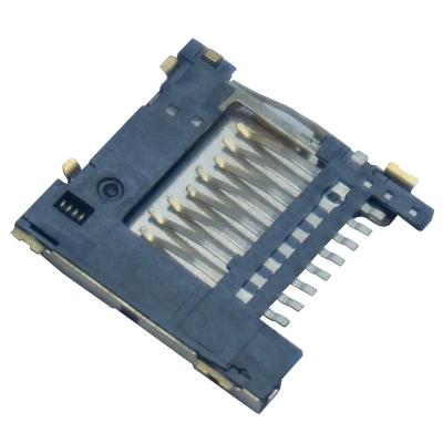 中国 押し押しのタイプ マイクロSDカード ソケット、1.45H 8Pin SMT TFカード コネクター 販売のため