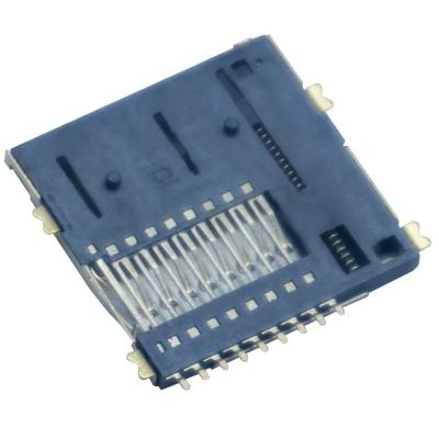 中国 押し押しTFのカード読取り装置のソケットのアダプターSdのメモリ・カードのコネクターH1.4 9pin 販売のため