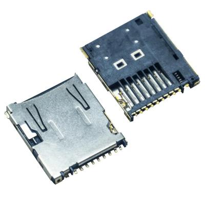 Cina micro tipo di spinta di spinta del PWB dell'incavo 9Pin 1.68H della carta di deviazione standard di 0.5mA TF micro in vendita