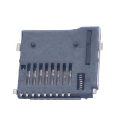 China Posição Mini Sd Card Connector do telefone, conector de cartão da memória do impulso do impulso de 9pin 1.85H TF à venda