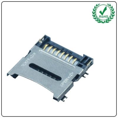 Cina TF/micro saldatura interna 8P 1.5H/1.8H di Flip Type SMT dell'incavo della carta di deviazione standard in vendita