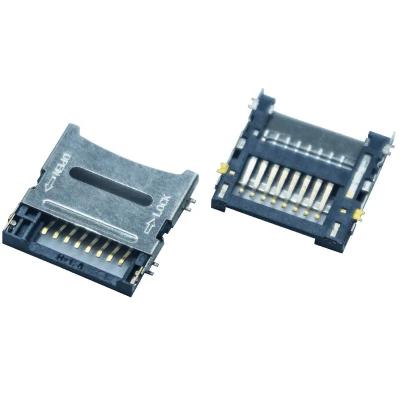 中国 TF/マイクロSDカード ソケット フリップ タイプSMT内部溶接8P 1.5H/1.8H 販売のため