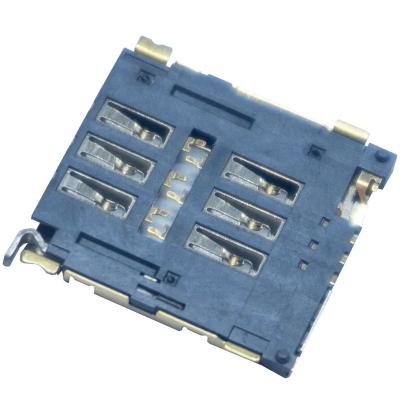 中国 理性的な装置の記憶ナノのSimカード コネクター6Pin H1.5mmはとの検出する 販売のため