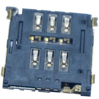 中国 理性的な装置の記憶ナノのSimカード コネクター6Pin H1.5mmはとの検出する 販売のため