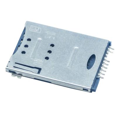 中国 6+2のPin Simのカード スロットはコラムのコネクターなしでIphone押し押しのタイプのために合わせる 販売のため