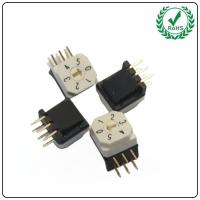 China IP67 3x3 Right Angle Type Square 6 Pines Digital Code Rotary Switch Dip Changeover for sale
