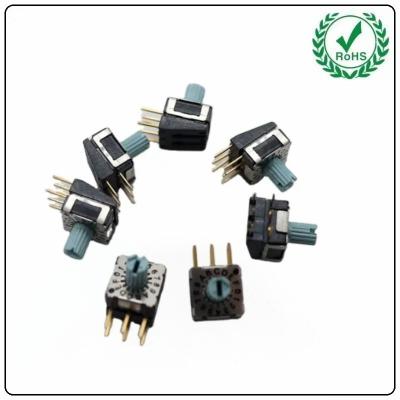 Cina Tipo ad angolo retto pini del DIP switch rotatorio di codice di IP67 2x3 Digital di posizione 6 del quadrato 6 in vendita
