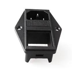 Cina LZ-14-F10 10A 250V 3 Pin IEC320 C14 Presa di corrente per spina maschio con ingresso CA con interruttore a fusibile in vendita