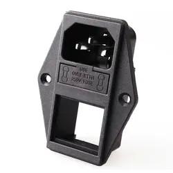 Cina LZ-14-F10 10A 250V 3 Pin IEC320 C14 Presa di corrente per spina maschio con ingresso CA con interruttore a fusibile in vendita