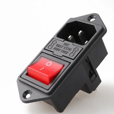 China C13 C14 Ac Male Socket Panel Mount 110v Ac Power Connector LZ-14-F14 10A 250V Plug 3 Pin for sale