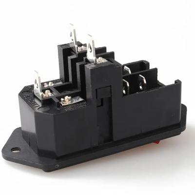China Soquete 10A 250V da alimentação CA do Pin de LZ-14-F14 C14 3 com suporte do fusível à venda