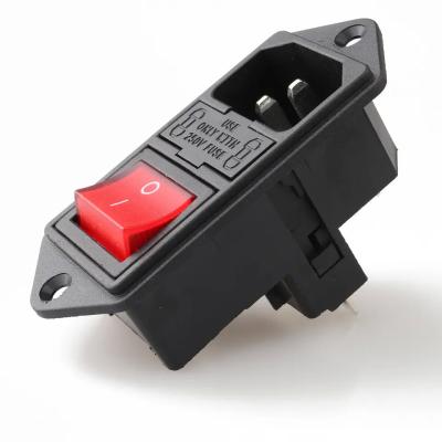 Cina Commutatore maschio del fusibile di spina del modulo dell'entrata di Pin IEC320 C14 dell'incavo di potere di CA C14 10A 250V 3 in vendita