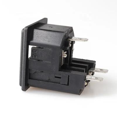Cina Presa di alimentazione interruttore fusibile LZ-14-F8 250V con 3 pin, ingresso IEC C14 con fusibile interruttore in vendita