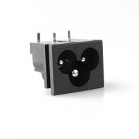 China High Quality AC Power Socket C6 Type Two Core Card Plug Connector With Ear Screw Fixed Mickey Mouse Socket for sale