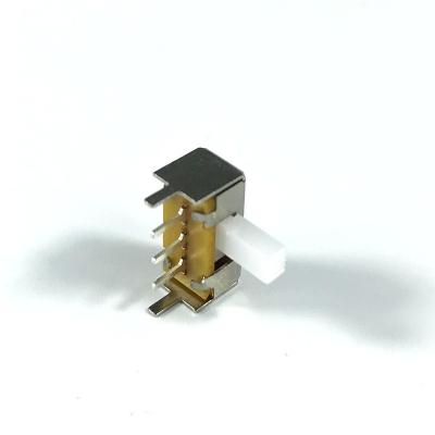 China DC12V 50mA 1P2T 2 Position 3 Pin Horizontal Push Button Tact Switch for sale